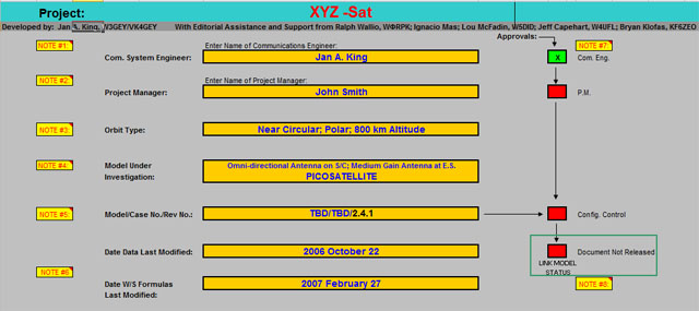 Link Budget Spreedsheet | AMSAT-UK