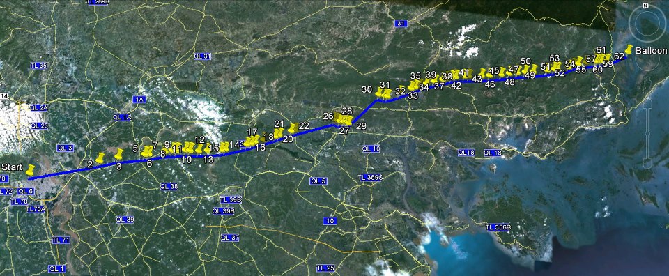 FSpace Balloon Flight Path | AMSAT-UK
