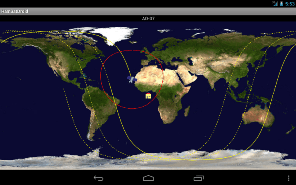 AMSATDroid Free smartphone satellite tracking app | AMSAT-UK